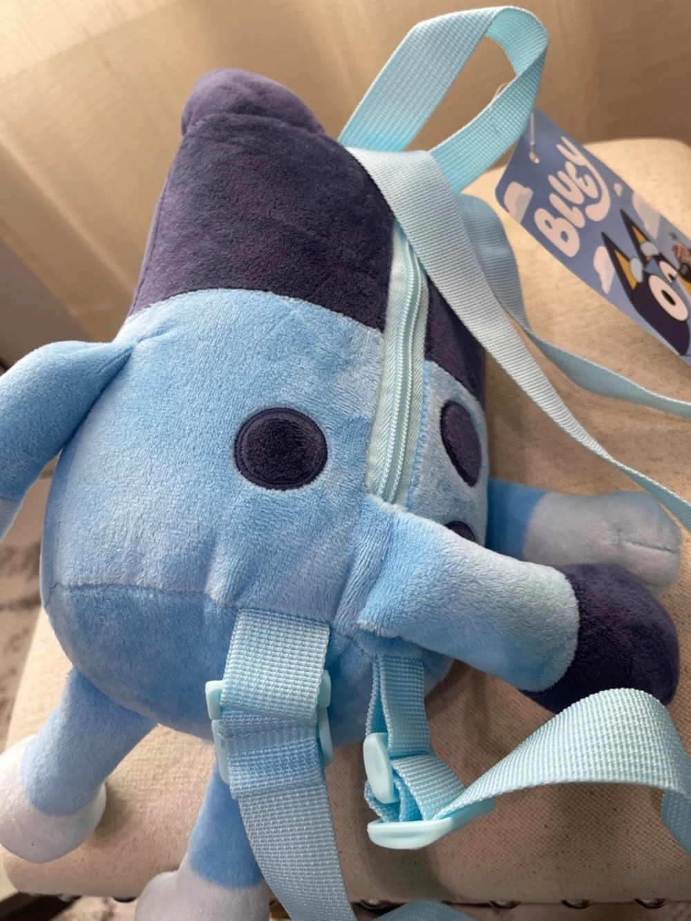 Bluey | Accessories | Bluey Plush Character Kids Backpack In Light Blue ...